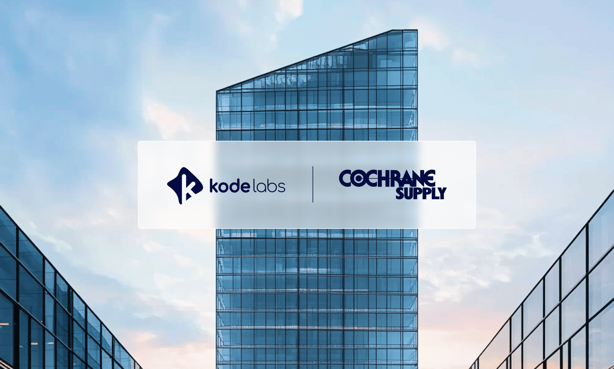 Cochrane Supply announces distribution partnership with KODE Labs - KODE Labs